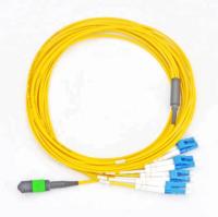 China Optical Fiber MPO Patch Cord , 8F APC(F)-LC/UPC SM 3M Fiber Optic Patch Cord for sale