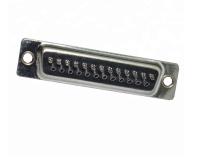 China Female25 D Sub Solder Connector Black 26 Pin Waterproof Electric Connector for sale