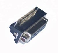 China 90 Degree 25 Pin D Sub Male Connector Two Rows Female DR With Back Shell for sale