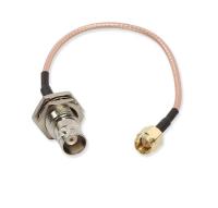 China RG400 Pigtail Adapter BNC RF Coaxial Connector Male To Male 10cm Cable for sale