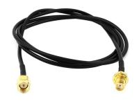 China SMA Female Right Angle Rf Cable Connector Bulkhead To SMA Male RG58 50cm for sale