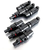 China T Branch Mc4 Solar Connector , IP68 Mc4 Male And Female Connectors for sale