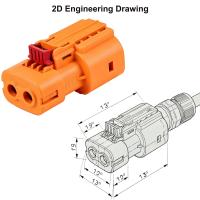 China 2-Pin EV High Voltage Interlock Connector (Straight) | RitianLink for sale