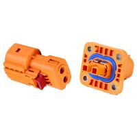 China 2 Pin HV Small Current Connector EV Waterproof Straight Plug for sale