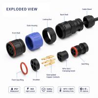 China M25 IP67 Waterproof 50A EV Charging Connector for E-Scooter & Motorcycle for sale