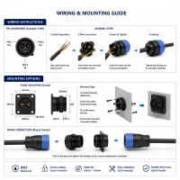 China M25 IP67 Waterproof 50A EV Charging Connector for E-Scooter & Motorcycle for sale