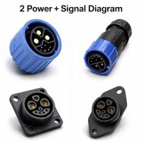 China E-motorcycle Solution M23 Series 30A Heavy Duty Waterproof Circular Connector For High Power Equipment for sale