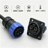 China E-motorcycle Solution M23 Series 30A Heavy Duty Waterproof Circular Connector For High Power Equipment for sale
