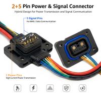 China 2+5 Pin Waterproof Battery Connector IP67 for E-Bike & BMS System for sale
