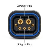 China 2+5 Pin Waterproof Battery Connector IP67 for E-Bike & BMS System for sale