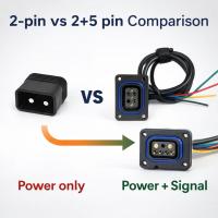 China 2+5 Pin Waterproof Battery Connector IP67 for E-Bike & BMS System for sale