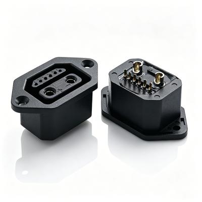 China 40A AC 2+6 Power Socket Connector 72V 3000 Cycles Industrial for sale