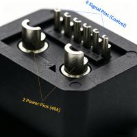 China 40A AC 2+6 Power Socket Connector 72V 3000 Cycles Industrial for sale
