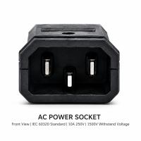 China IEC 60320 AC Power Socket 10A 1500V Panel Mount for UPS Systems for sale