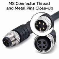 China M8 Circular 2-5PIN Male & Female IP67 Waterproof A-Coded Sensor Connector for sale