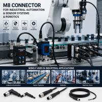 China M8 Circular 2-5PIN Male & Female IP67 Waterproof A-Coded Sensor Connector for sale
