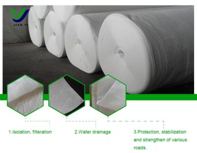 China 8-10kN/m Drainage Geotextile Filter Fabric for Road Maintenance - 1.2-1.6mm Thickness, 140-200g/㎡ Weight for sale