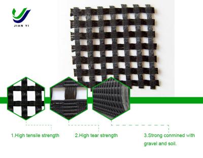 China High Tear Strength Biaxial Plastic Geogrid 12.7-25.4mm Grid Size with 30-125 KN/m Tensile Capacity for sale