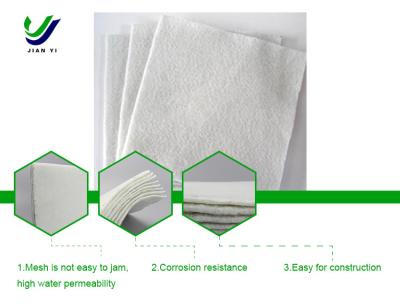 China Short Fiber Geotextile 100-800g/㎡ with Acid Alkali Corrosion Resistance for Drainage and Filtration for sale