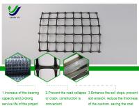 China Biaxial Plastic Geogrid 15-50KN/m Tensile Strength for Roadbed Reinforcement and Foundation Stabilization for sale