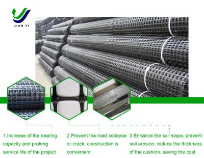 China High Strength Biaxial PP Geogrid 15-50 kN/m Tensile Strength for Soft Soil Roadbed Reinforcement for sale