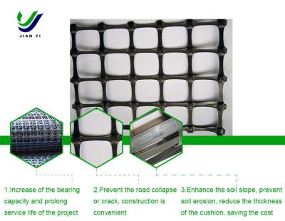 China Biaxial Plastic Geogrid 15-50 KN/m Tensile Strength for Culvert Reinforcement and Soil Stabilization for sale
