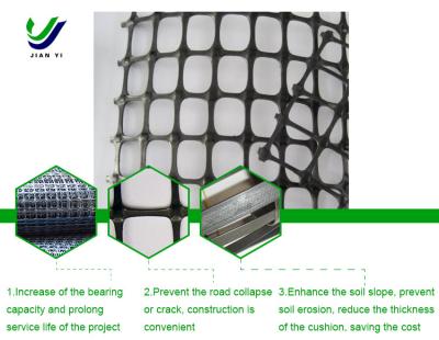 China Biaxial PP Geogrid 15-50 KN/m Strength for Slope Protection and Load Reinforcement for sale