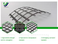 China High Thermal Stability Glass Fiber Geogrid 12-50mm Mesh 25-120kN Tensile Strength for sale