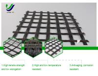 China Erosion Control Glass Fiber Geogrid 1-6m Width 25-120kN Tensile Strength for Embankment Reinforcement for sale