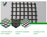 China Fiberglass Geogrid 25-120 kN/m for Asphalt Pavement Subgrade Reinforcement for sale