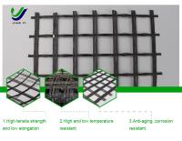 China Glass Fiber Asphalt Reinforcement Geogrid 25-120 KN Tensile Strength for Slope Protection for sale