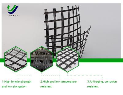 China Fiberglass Geogrid for Railway Roadbed Low Temperature Resistance 25-120 kN/m for sale