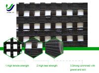 China Warp Knitted Dacron Geogrid 30-125 kN/m High Strength for Roadbed Reinforcement for sale