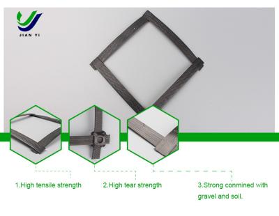 China Steel Plastic Geogrid 30-120 KN/m High Tensile Geosynthetic for Soil Reinforcement for sale
