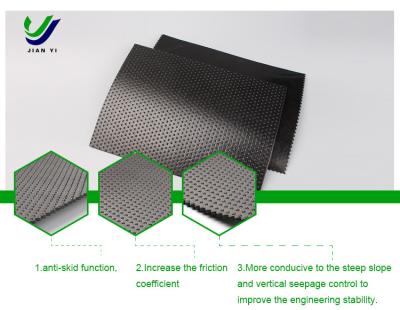 China HDPE Textured Geomembrane 0.30-3.00mm Thickness 50-100m Length for Slope Anti-Slip and Seepage Control for sale