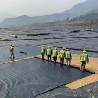 China HDPE Geomembrane 0.75-3.00mm Thickness for Landfill & Sewage Waterproofing | 1-9m Width for sale