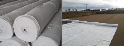 China Long Fiber Nonwoven Geotextile 150-1500gsm for Road Construction Reinforcement 50-200m Roll for sale