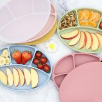 China Waterproof Non Slip Children'S Tableware Set Silicone Feeding Plate Fork Spoon Set for sale