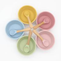 China Eco Friendly Unbreakable Toddler Suction Bowl Spoon And Fork Feeding Set Food Grade for sale