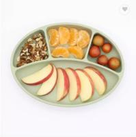 China BPA Free Silicone Baby Plate Non Slip Pigmented Suction Divided Plate Sustainable for sale