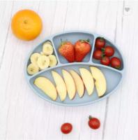 China BPA Free Silicone Baby Plate Non Slip Pigmented Suction Divided Plate Sustainable for sale