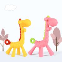 China Food Grade Silicone Giraffe Teething Toy anti swallow 13cmx8.5cm for sale