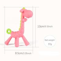 China Food Grade Silicone Giraffe Teething Toy anti swallow 13cmx8.5cm for sale