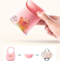 China Eco Friendly OEM Silicone Baby Bibs Piggy Pattern Mess Catching For Feeding Eating for sale