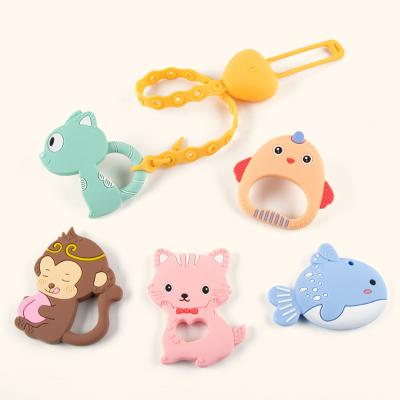 China Michi Star Animals Pattern Silicone Baby Teether Alleviate Gum EEC certification for sale