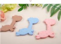 China Cute Fawn Pattern Silicone Baby Teether Toy For 9 Month Old for sale