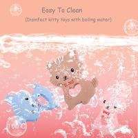 China 7cmx8.6cm Soft Silicone Teether Safe For Baby Cat Pattern OEM for sale