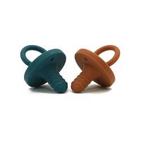 China No Toxic Silicone Round Nipple Pacifier For Newborn Teething 10x10x2cm for sale