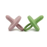 China No Toxic Silicone Round Nipple Pacifier For Newborn Teething 10x10x2cm for sale