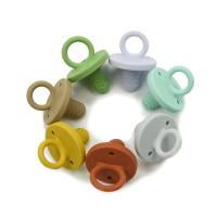 China No Toxic Silicone Round Nipple Pacifier For Newborn Teething 10x10x2cm for sale
